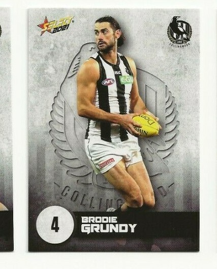 2021 AFL SELECT FOOTY STARS COLLINGWOOD BRODIE GRUNDY # 36 COMMON CARD ...
