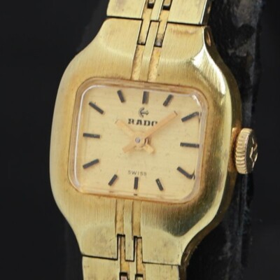 Rado Vintage Golden Watch Mechanical Manual Cushion Women Swiss | eBay