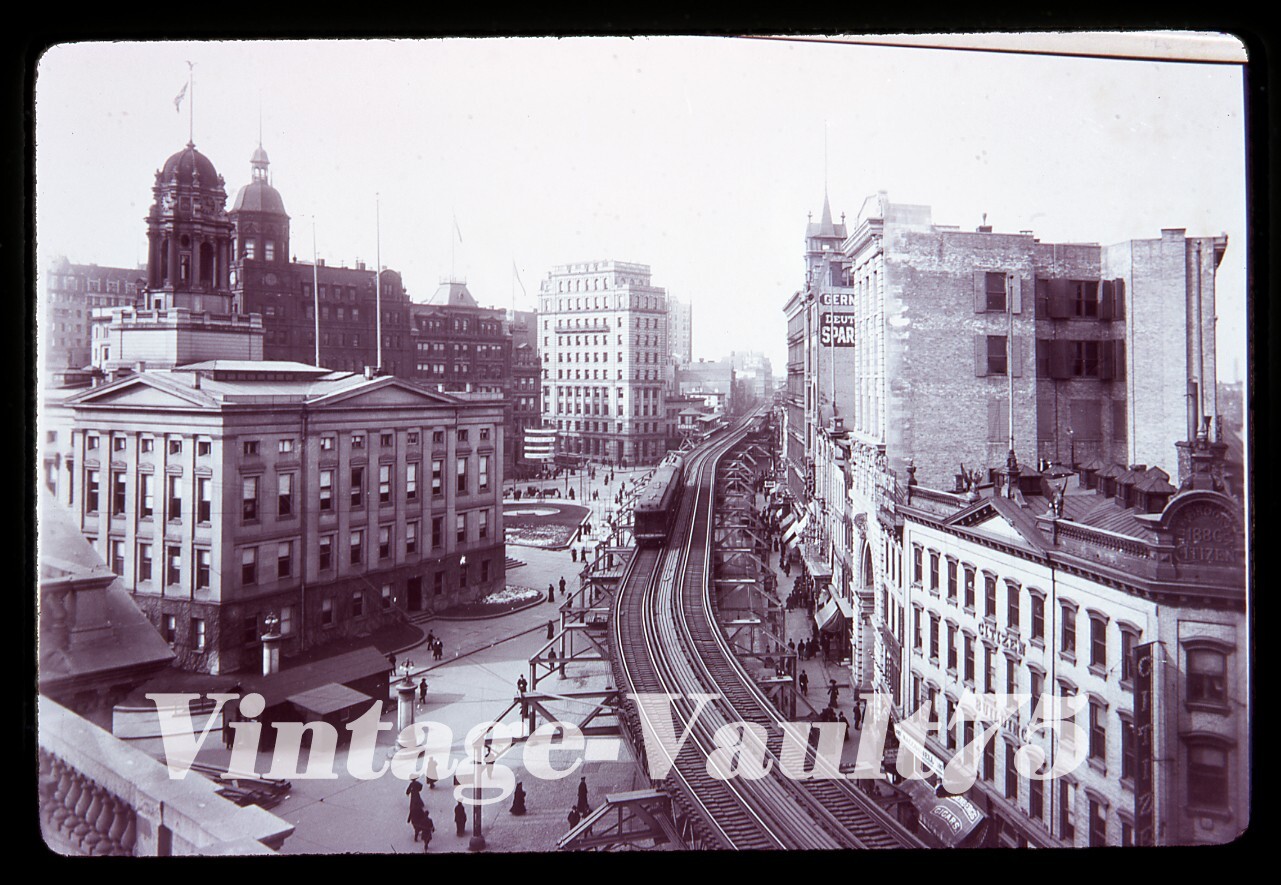 DUPLICATE SLIDE BRT BMT FULTON ST EL ELEVATED SUBWAY BROOKLYN NEW YORK ...