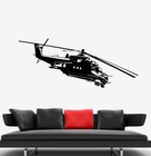 Vinyl Wall Decal Military Helicopter Apache Army War Soldier Stickers ...