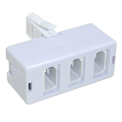 Triple BT Telephone 3 Way Phone Socket Splitter Adaptor | eBay UK