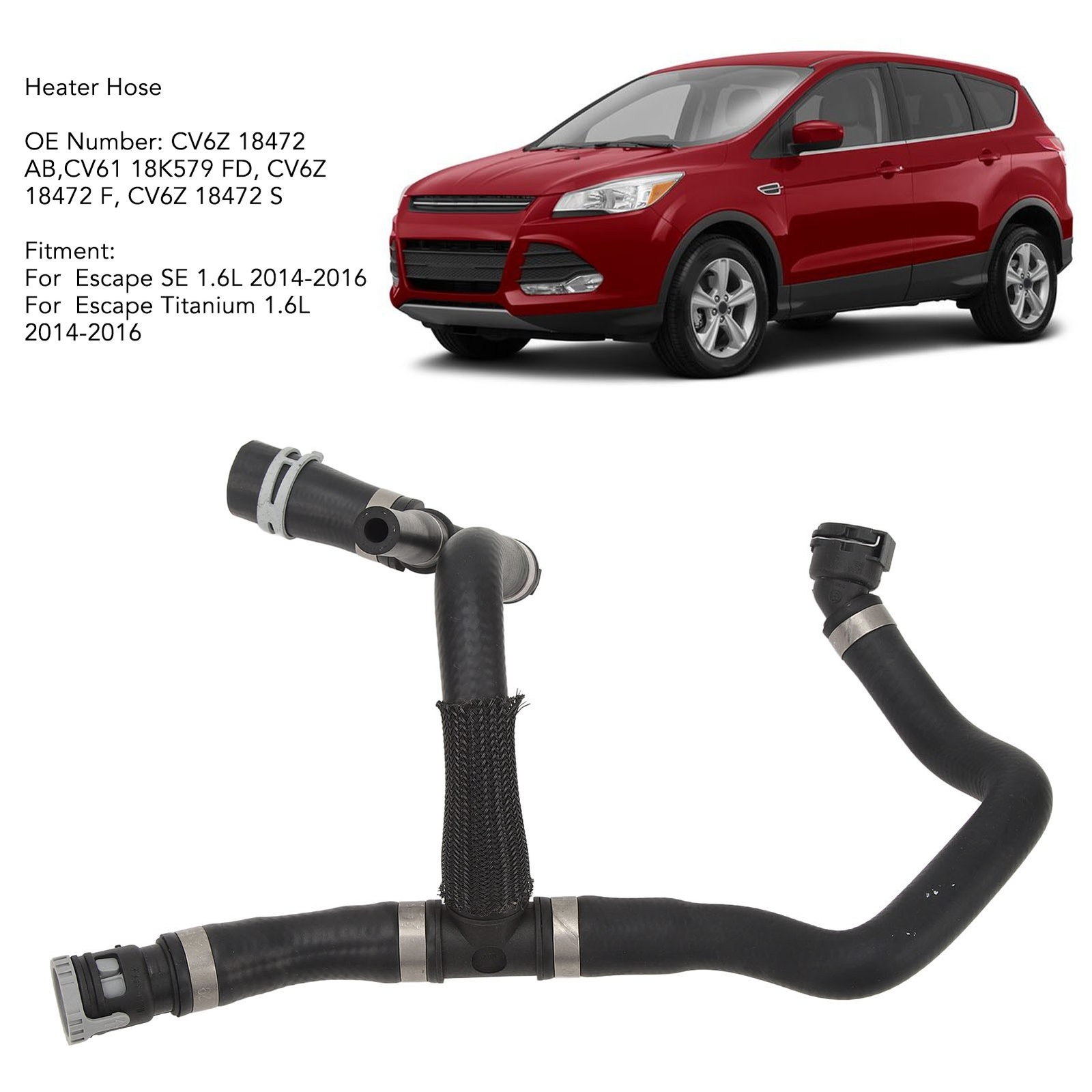 Hot Heater Hose CV6Z 18472 AB Leakproof Heat Resistant Heater Hose | eBay