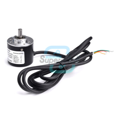 DC 5V-24V 100-1000P/R Incremental Rotary Encoder AB Two-Phase 6mm Shaft ...