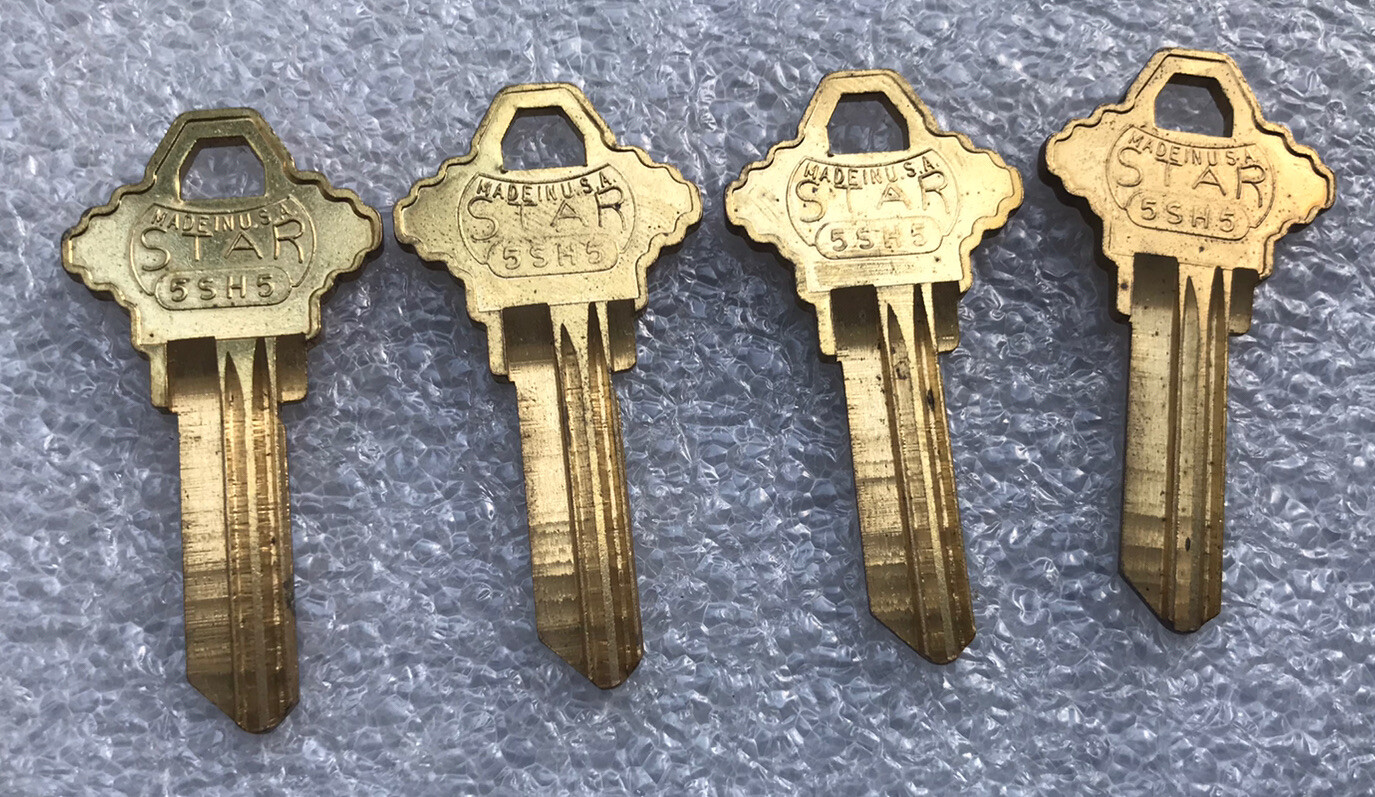 STAR Brand 5SH5 BRASS key blank set of 4 [U] | eBay