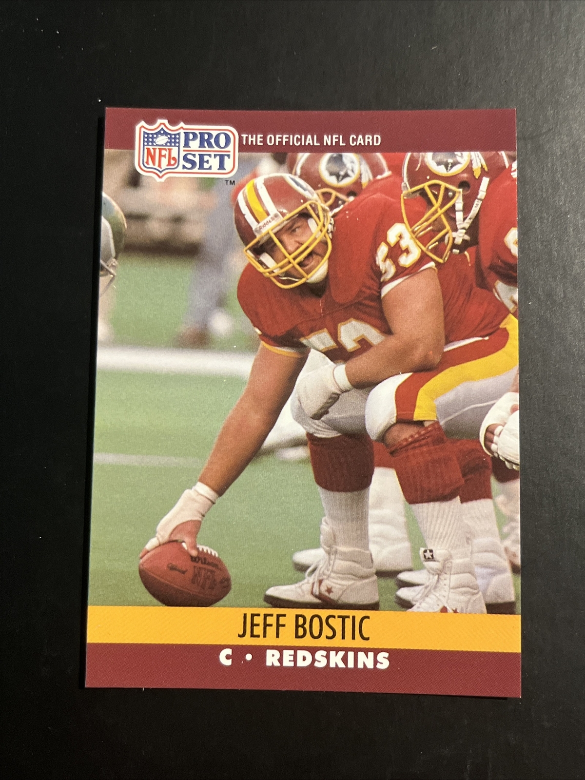 Jeff Bostic Washington Redskins Center Pro Set 1990 Card #660 C5 | eBay
