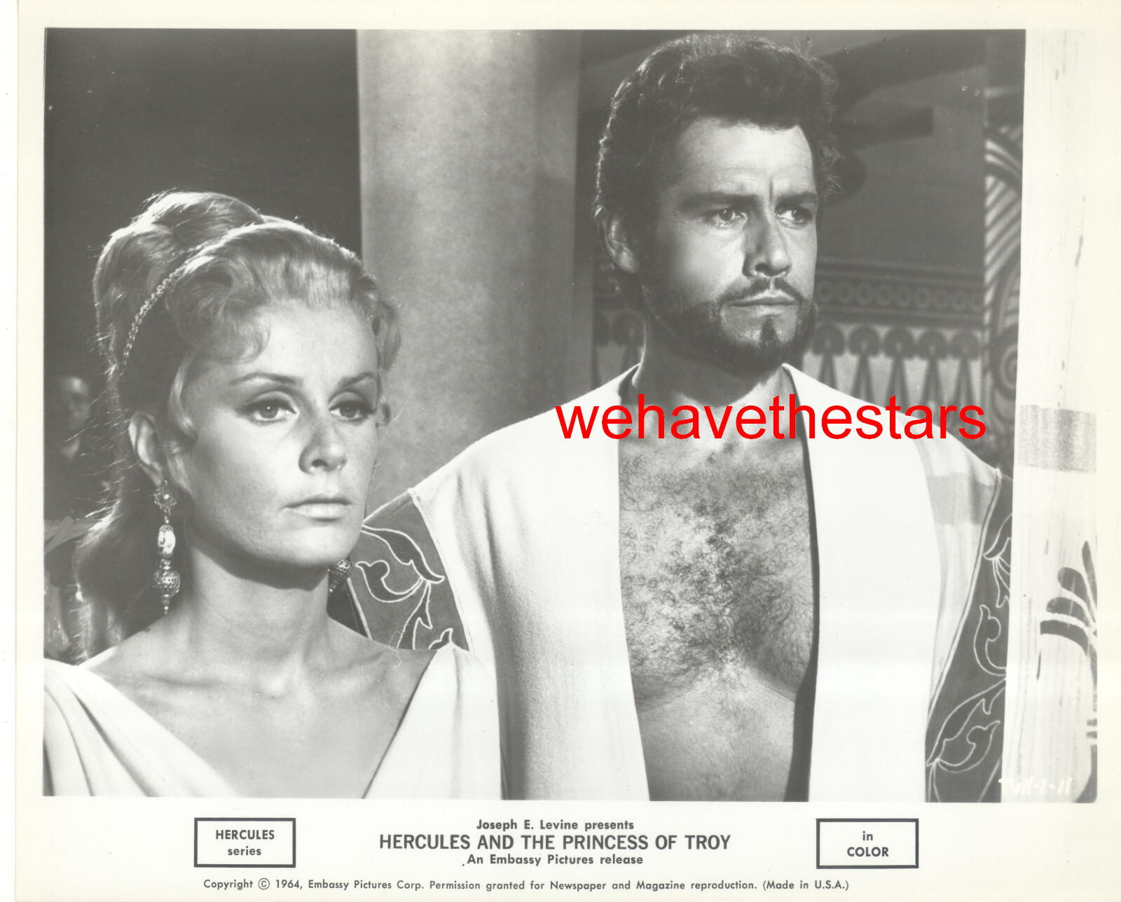 Vintage Gordon Scott BEEFCAKE HAIRY CHEST '64 HERCULES Publicity ...