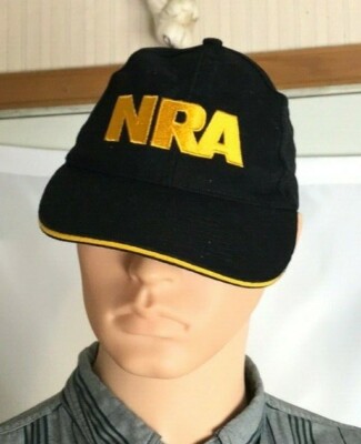 NRA Baseball Cap Adjustable Back with Hook and Loop Closure 100% Cotton ...