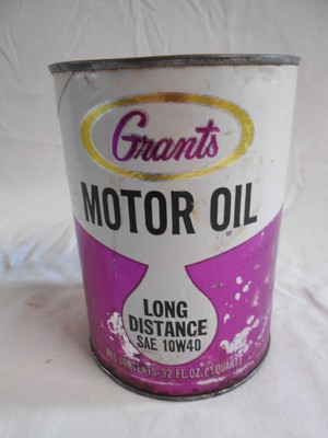 Rare GRANTS Quart Motor Oil Can, Empty | eBay