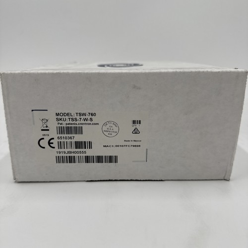 NEW SEALED Crestron TSS-7-W-S In Room Scheduling Touch Screen Panel ...