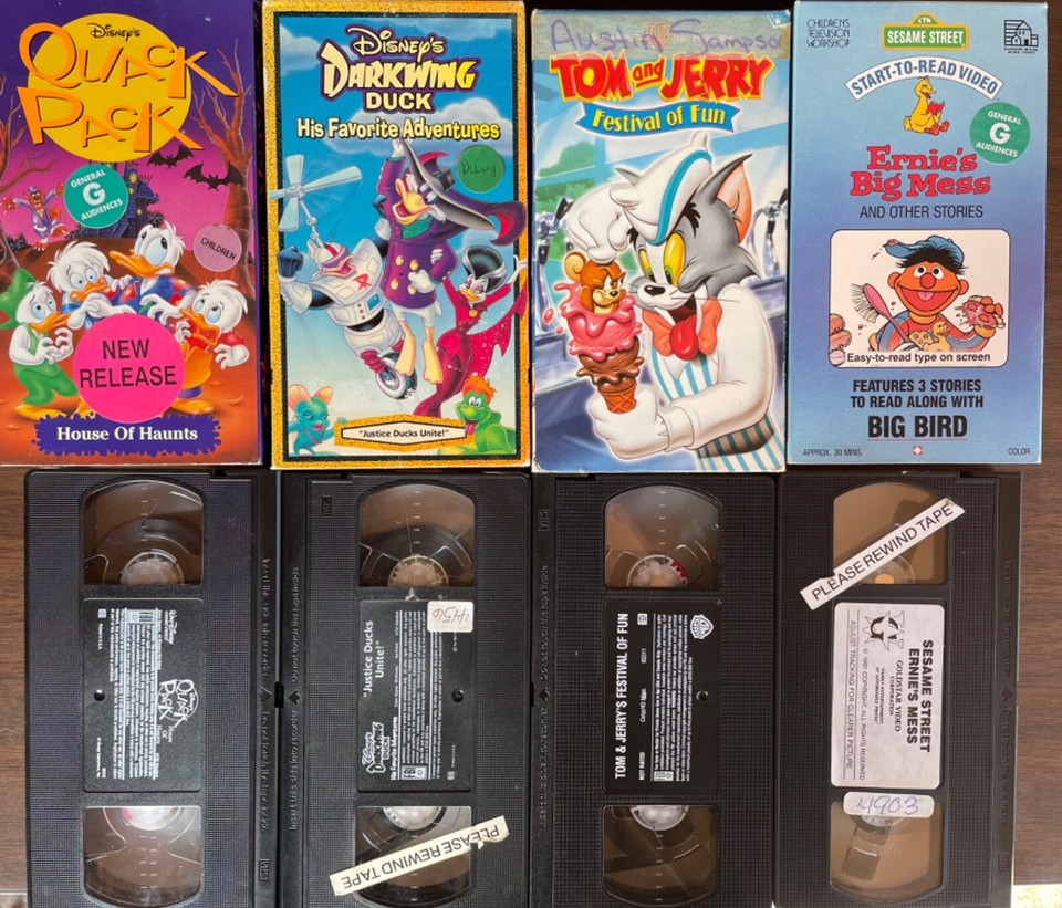 VHS Cartoon Tapes Various Lot (16) Cartoons Disney | eBay