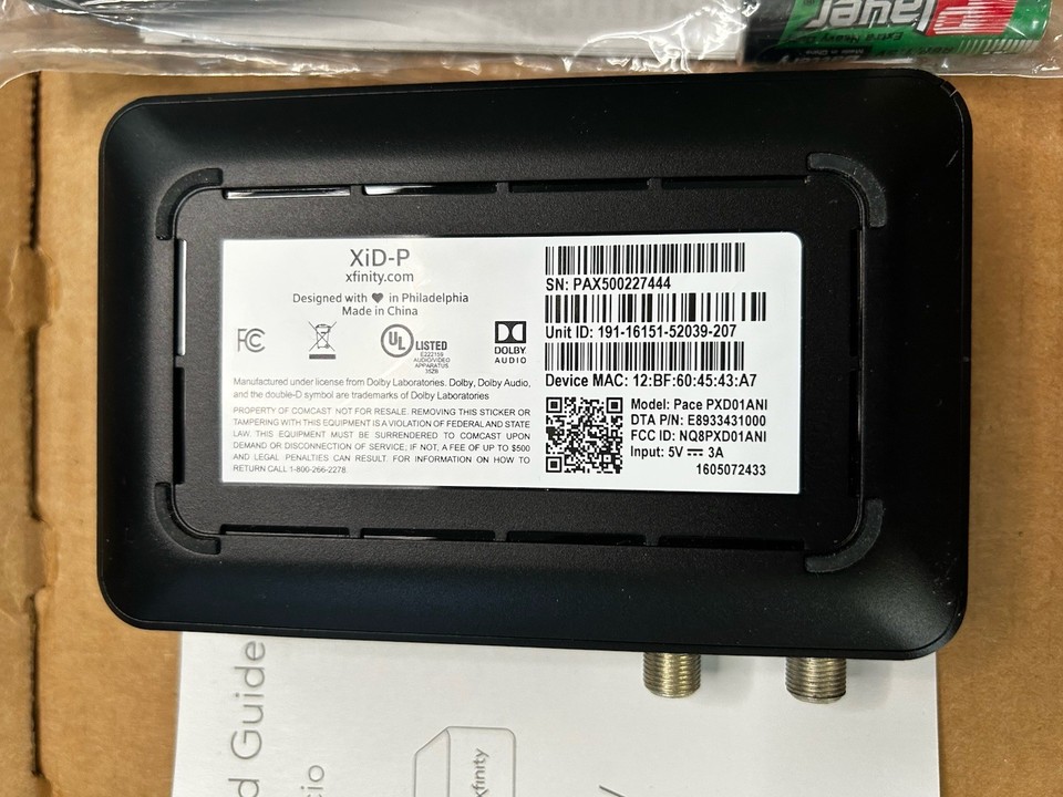 Xfinity TV Cable Box DTA-HD XiD-P Digital Adapter w/ Remote & HDMI ...