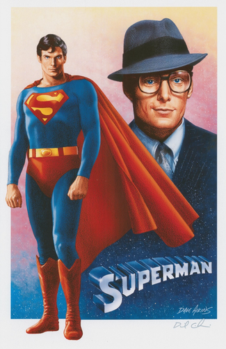 Dave Aikins SIGNED DC Comics 11x17" Movie Art Print ~ Christopher Reeve ...