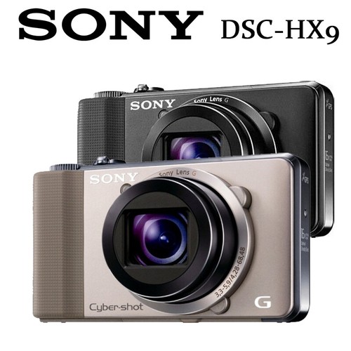 Sony DSC-HX9 Cyber shot 16.2MP 16X Optical Zoom Digital Camera Black ...