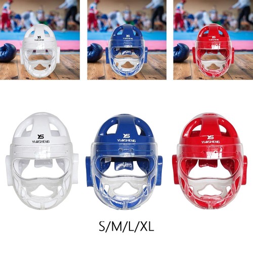 Adult Children Karate Headgear Breathable Face Shield Head Protector ...