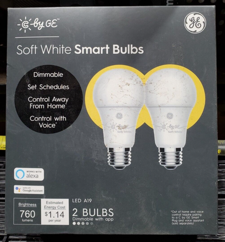 *2PACK* Soft White A19 Smart Bulbs C by GE Direct Connect LED | eBay