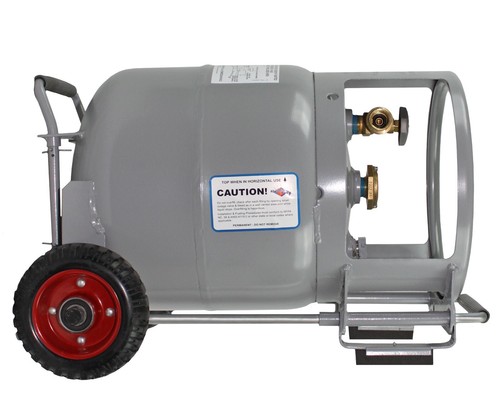 20 LB Horizontal and Vertical HOG Propane Cylinder with Wheels & Built ...