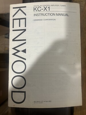 Kenwood KC-X1 Instruction/owners Manual. Original | eBay