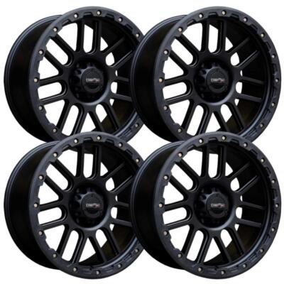 (Set-4) Vision 111 Nemesis 17x9 8x6.5 -12mm Matte Black Wheels Rims 17 ...