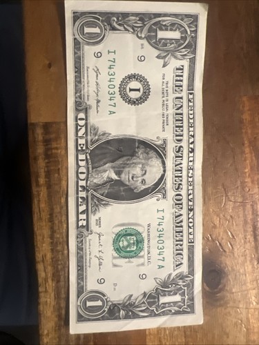 TRUE Binary Fancy Serial Number One Dollar Bill | eBay