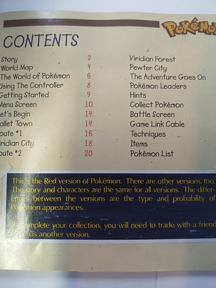 2 Pokemon Trainer's Guide Game Boy Booklet 1998, Manuals Only, Yellow ...