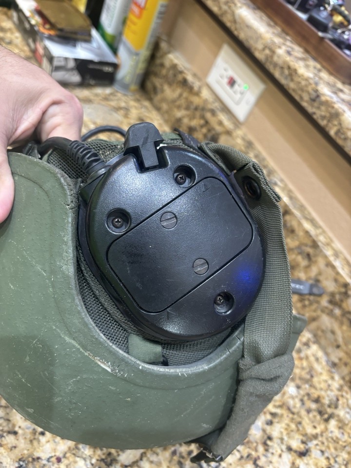 Large CVC Military Combat Vehicle Crewman Tanker Helmet W/ Comms Liner ...