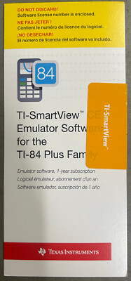 Texas instrument TI-SmartView Emulator 84 PLUS CE Software One year ...