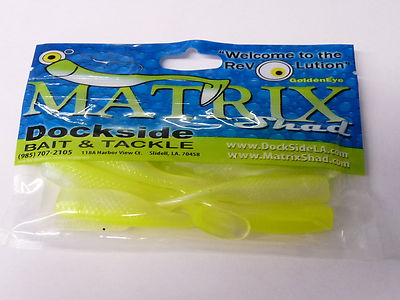 Matrix Shad 3" Soft Plastic Bait Fishing Lure Fresh & Salt Waters Lemon ...