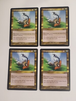 MTG Playset 4x Temporal Spring (Apocalypse/Gold/C) - BGM | eBay