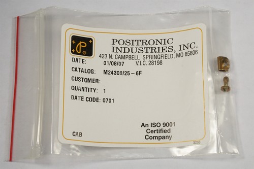 M24308/25-6F Positronic Male D-Sub Connector Screw Lock Assembly Steel ...