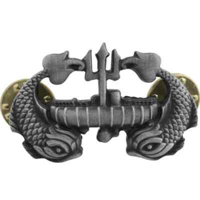 NAVY SUBMARINE DEEP SUBMERGENCE ENLISTED SILVER BADGE PIN | eBay