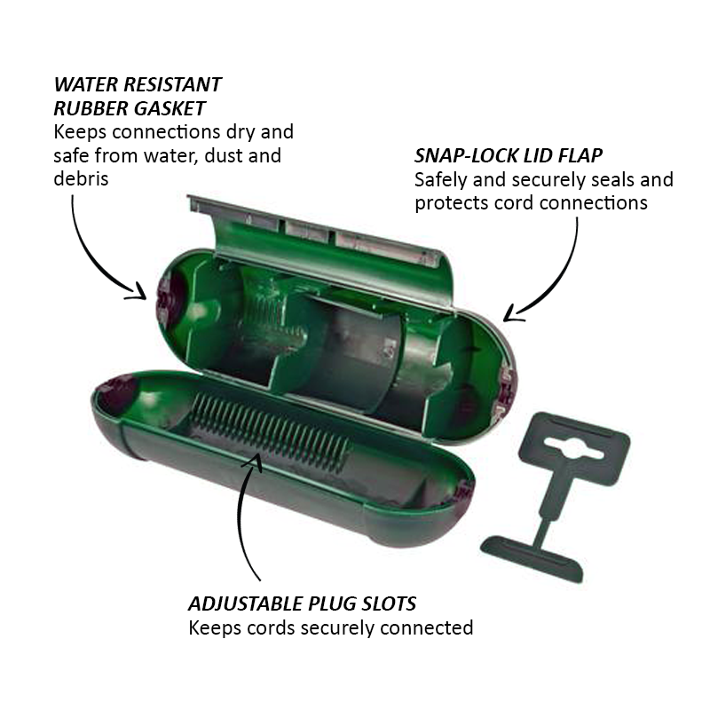 Extension Cord Safety Seal Water Resistant Cord Cover SAFETY CONNECTION ...