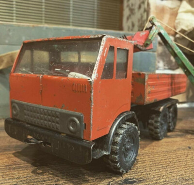 RARE Vintage Pressed Steel Metal KAMAZ Truck Russian Soviet Arman Toy ...