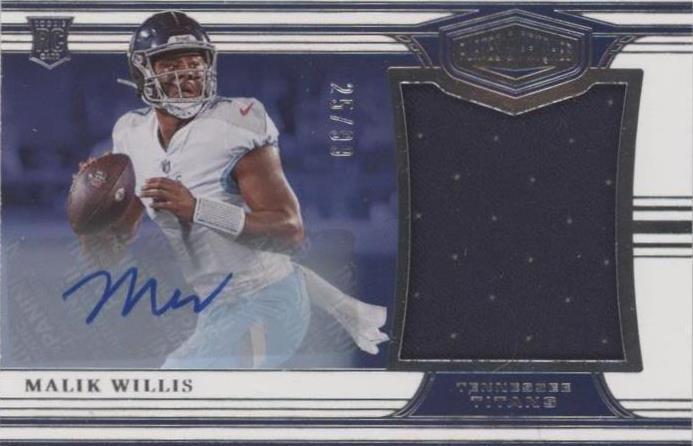 2022 Panini Chronicles - Plates & Patches Rookie Jersey Autograph Malik ...