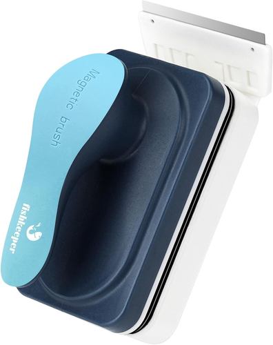 Glass Aquarium Magnetic Cleaner with 2 Detachable Scrapers, Small Size ...