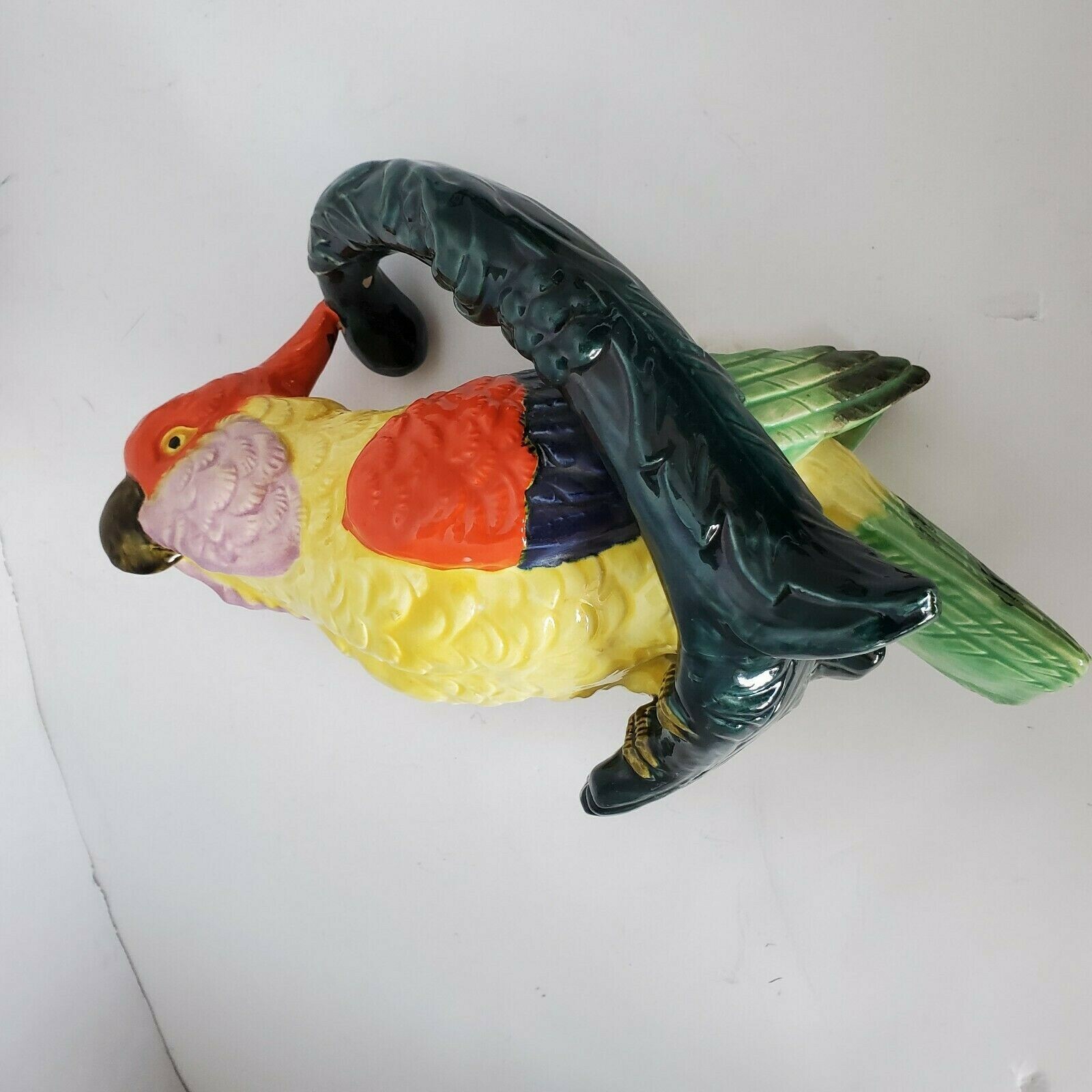 Vintage Hand-Painted Japanese Maruhon Ware Ceramic Parrot Hanging ...