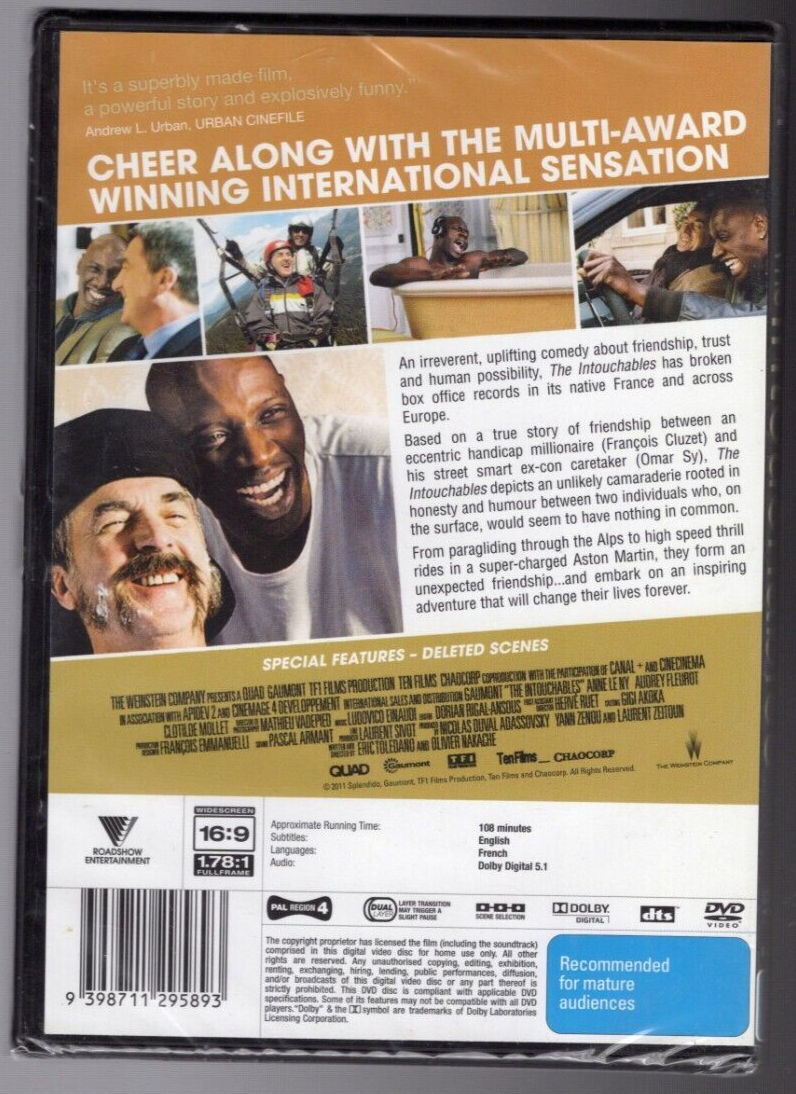 The Intouchables - DVD (Brand New Sealed) | eBay Australia