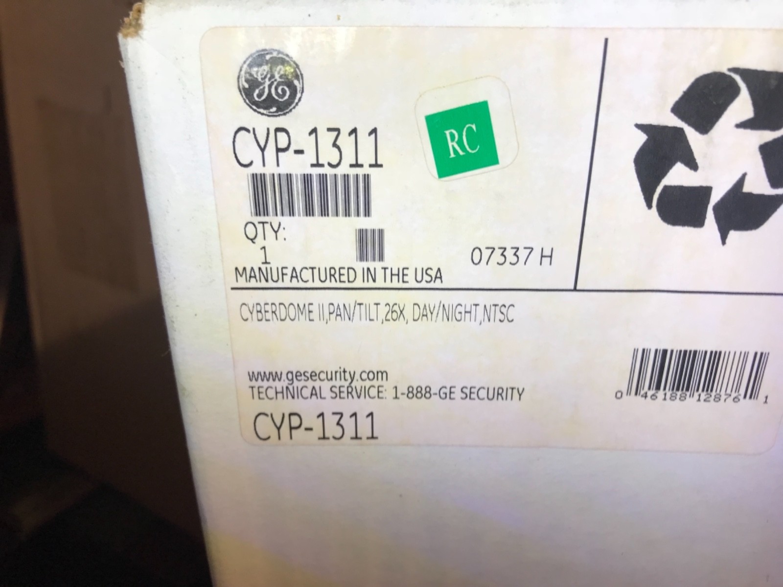 BRAND NEW GE SECURITY CYP-1311 CyberDome II 26x DAY/NIGHT PTZ CAMERA ...