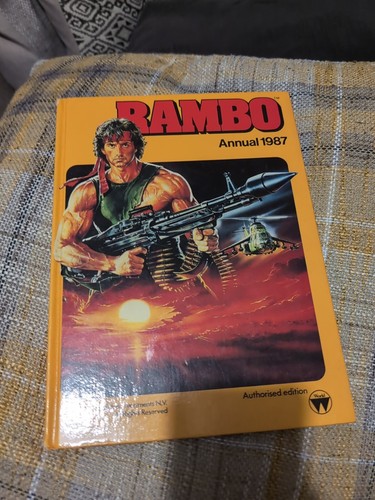 RAMBO Annual 1987 Authorised Edition Hard Cover Book Vintage Sylvester ...
