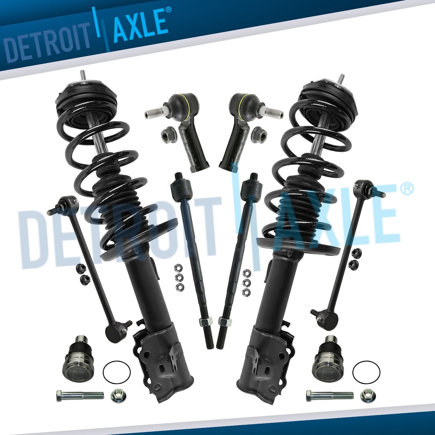 Front Struts Sway Bars Tie Rod Ends Ball Joints Kit for 2014 - 2017 ...