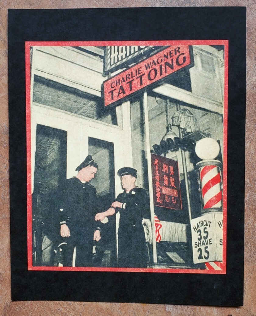 1930s antique charlie charles wagner bowery nyc tattoo photo sailors ...