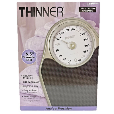 Thinner By Conair Scale For Body Weight, Analog Bathroom Scale, Silver ...