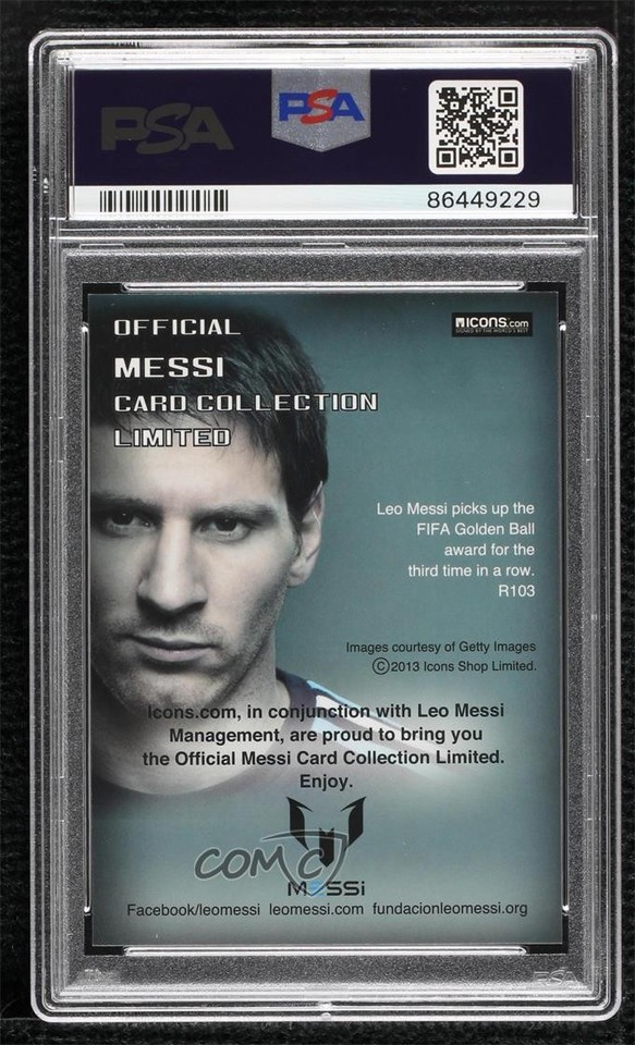 2013 Icons Official Messi Card Collection Limited Lionel Messi #R103 ...