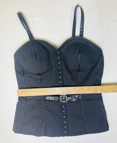 Black CORSET Strappy Buckle Bodice Size S Hot Topic Costume Pullover ...