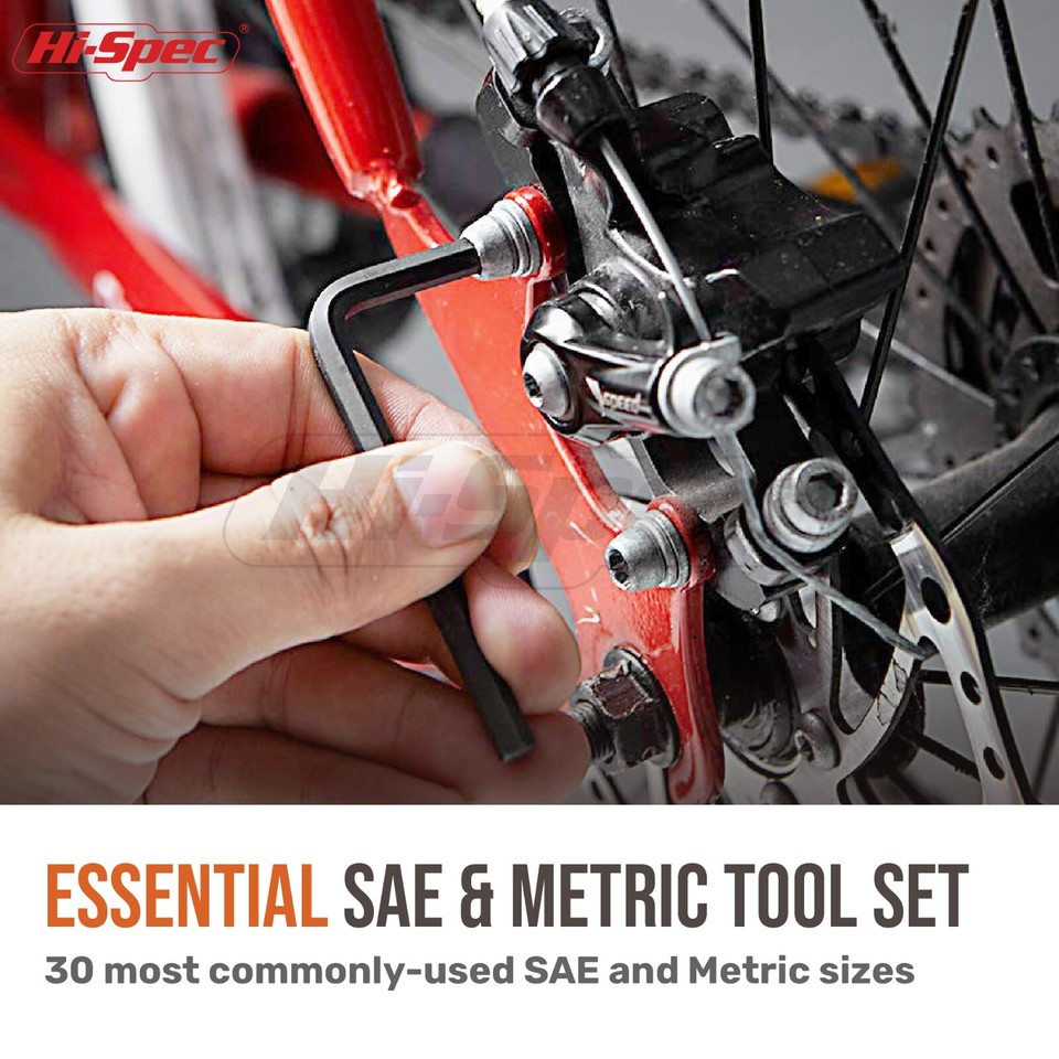 Metric Imperial AF Allen Hex Hexagon Wrench Key Set In Case Hi-Spec ...
