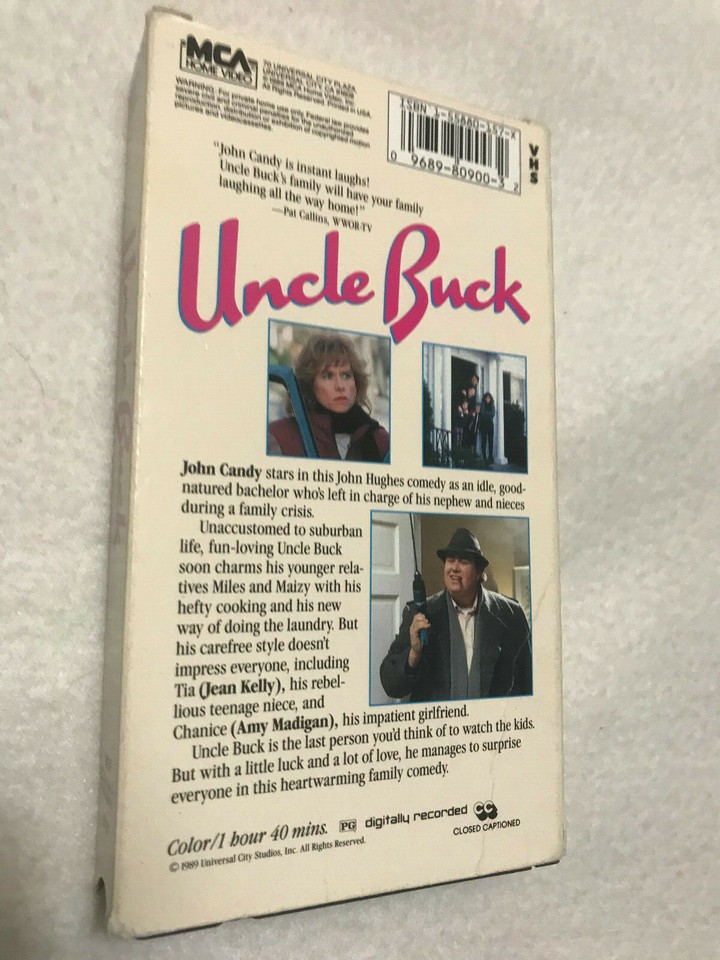 UNCLE BUCK JOHN CANDY, AMY MADIGAN COMEDY VHS 1989 | eBay