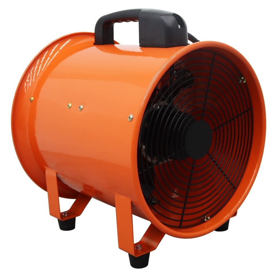 110V Axial Fan Cylinder Pipe Spray Booth Paint Fumes Blower with 5m Air ...