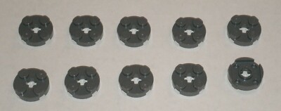 LEGO NEW 2x2 Dark Stone Grey Round Plate With Axle Hole (10x) 4211042 ...