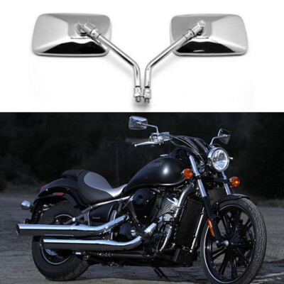 Chrome Rectangular Motorcycle Mirrors for Kawasaki Vulcan VN 900 800 ...