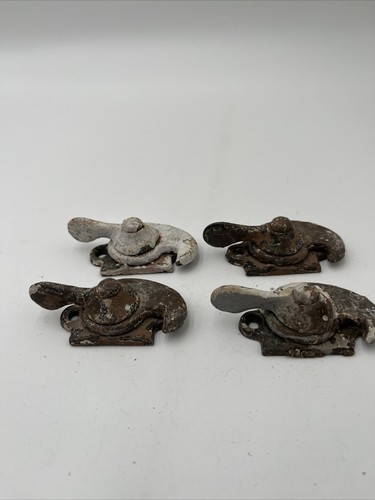 4 Vintage Antique Early 1900’s Cast Iron Window Sash Locks Salvaged ...
