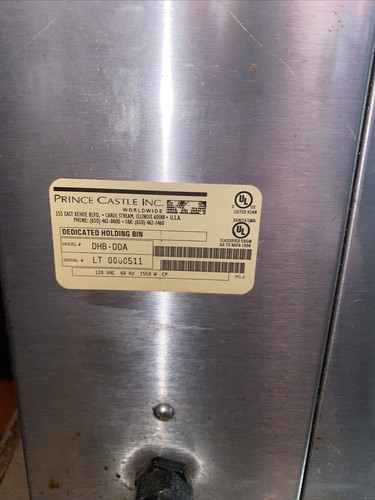 Prince Castle DHB Dedicated Food Warmer Holding Unit Cabinet | eBay